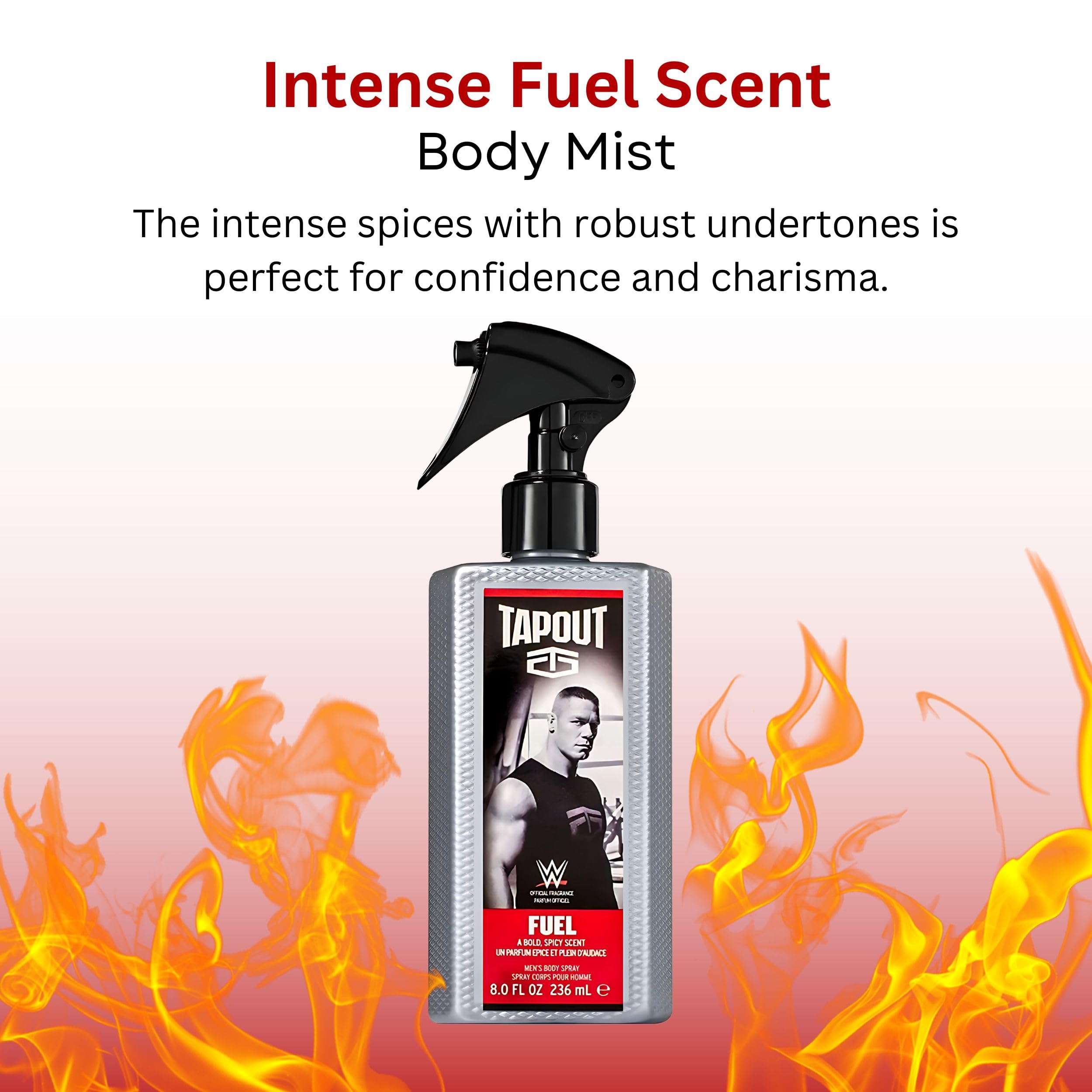 Tapout Fuel Body Spray Perfume for Men – Refreshing Fragrance, 8 oz