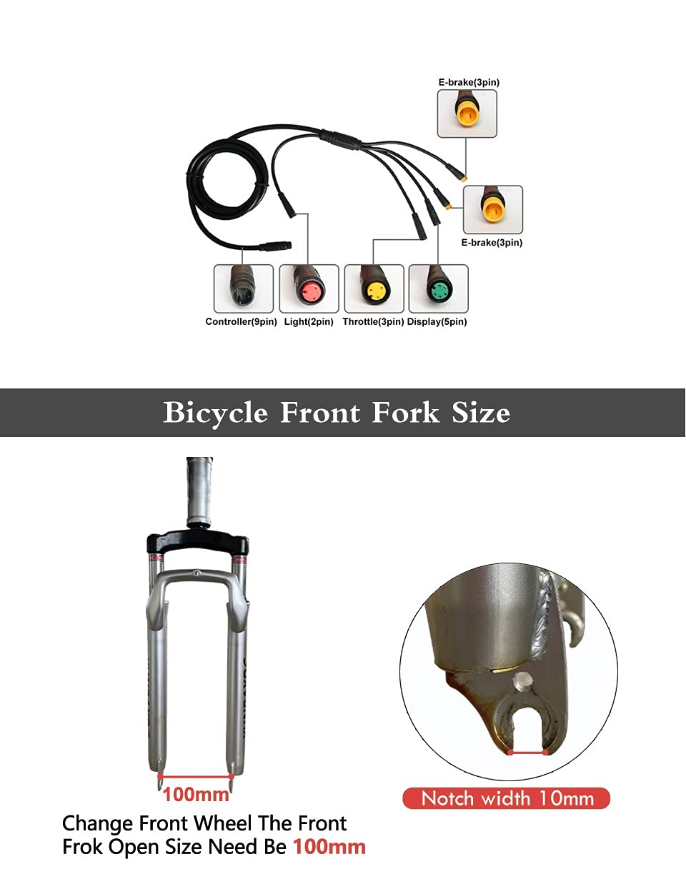 500W 48V Ebike Waterproof Conversion kit 27.5inch(650B) Brushless Geared Hub Motor Front Wheel Rim with Kunteng LCD7 USB Display