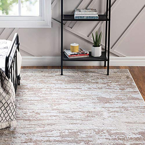 Rugs.com Caspian Collection Area Rug β 9' x 12' Beige Low-Pile Rug Perfect for Living Rooms, Large Dining Rooms, Open Floorplans