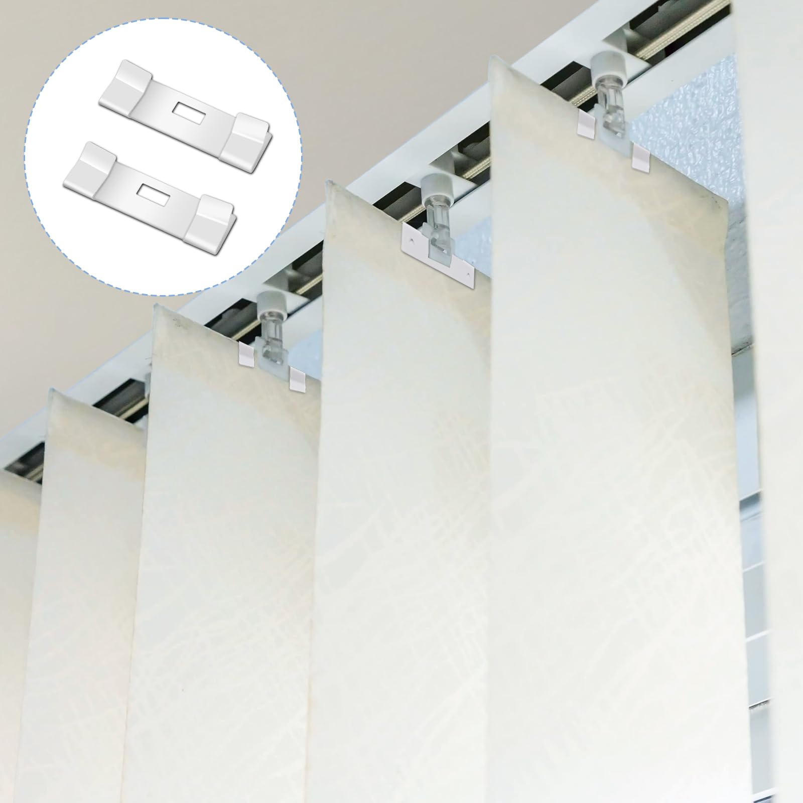 30 Pcs Vertical Blind Parts Vertical Blinds Clips Replacement Valance for Vertical Blinds Metal Blind Repair Clip Vertical Blinds Repair Kit Window Blind Replacement Slats Tabs