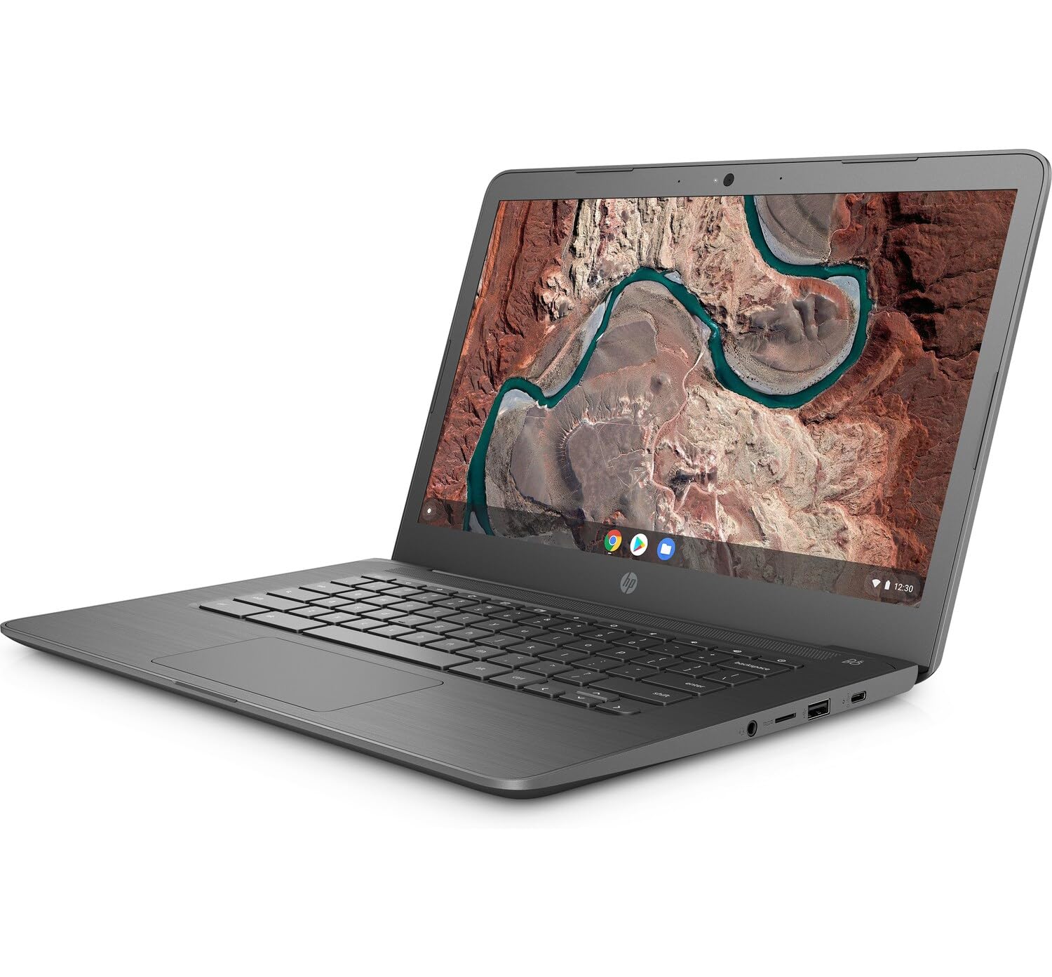 HP Chromebook 14-inch Laptop with 180-Degree Swivel, AMD Dual-Core A4-9120 Processor, 4 GB SDRAM, 32 GB eMMC Storage, Chrome OS (14-db0020nr, Chalkboard Gray) (Renewed)