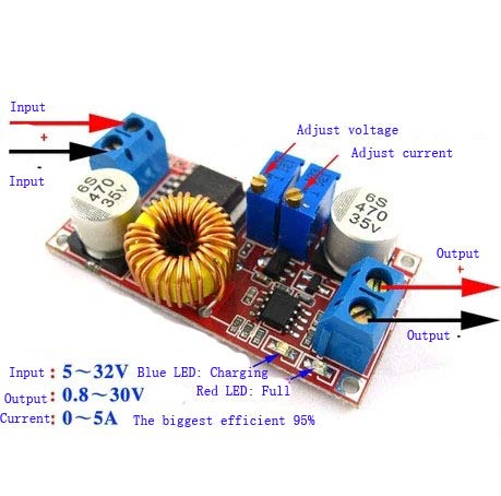 HiLetgo 3pcs XL4015 5A DC to DC CC CV Lithium Battery Step Down Charging Board Led Power Converter Charger Step Down Module
