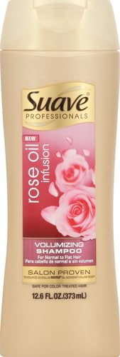 Suave Professionals Shampoo For Fine to Flat Hair Rose Oil Infusion Volumizing Shampoo 12.6 oz