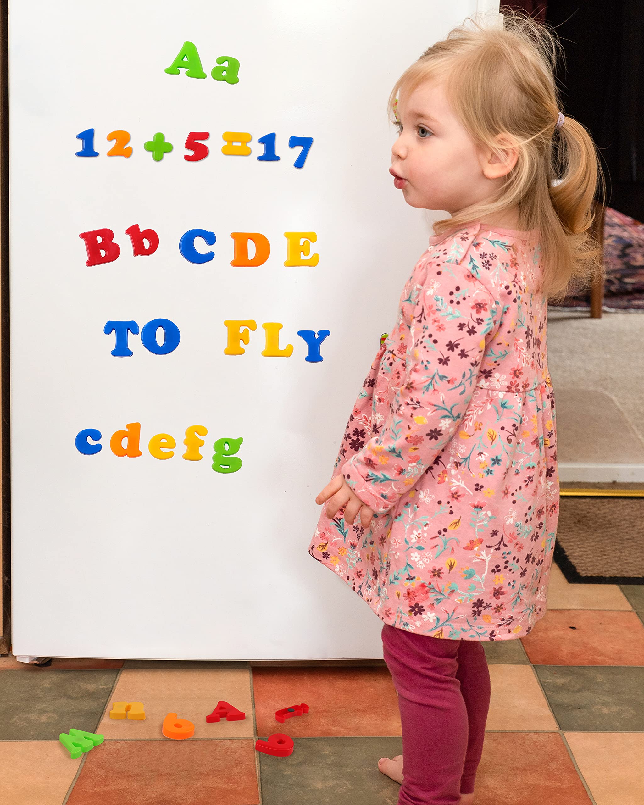 Coogam Alphabet Magnetic Letters Numbers Colorful ABC 123 Refrigerator Fridge Magnets Uppercase Lowercase Vocabulary Educational Toy Set for Preschool Learning Spelling Counting