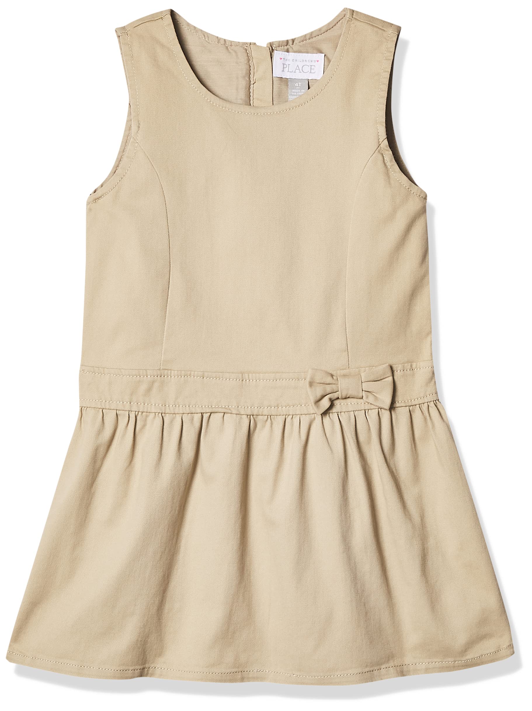 The Children's Place Baby Toddler Girls Bow Jumper, Sandy, 2T