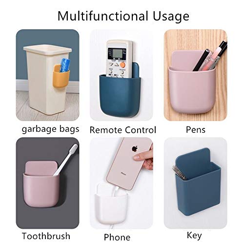 TV/DVD/VCR Step Remote Control,Storage & Organizer Wall Holder Practical Charging Box Bracket Stand Shelf Mount Support Universal for Mobile Phone remote control (Pink-1PACK)