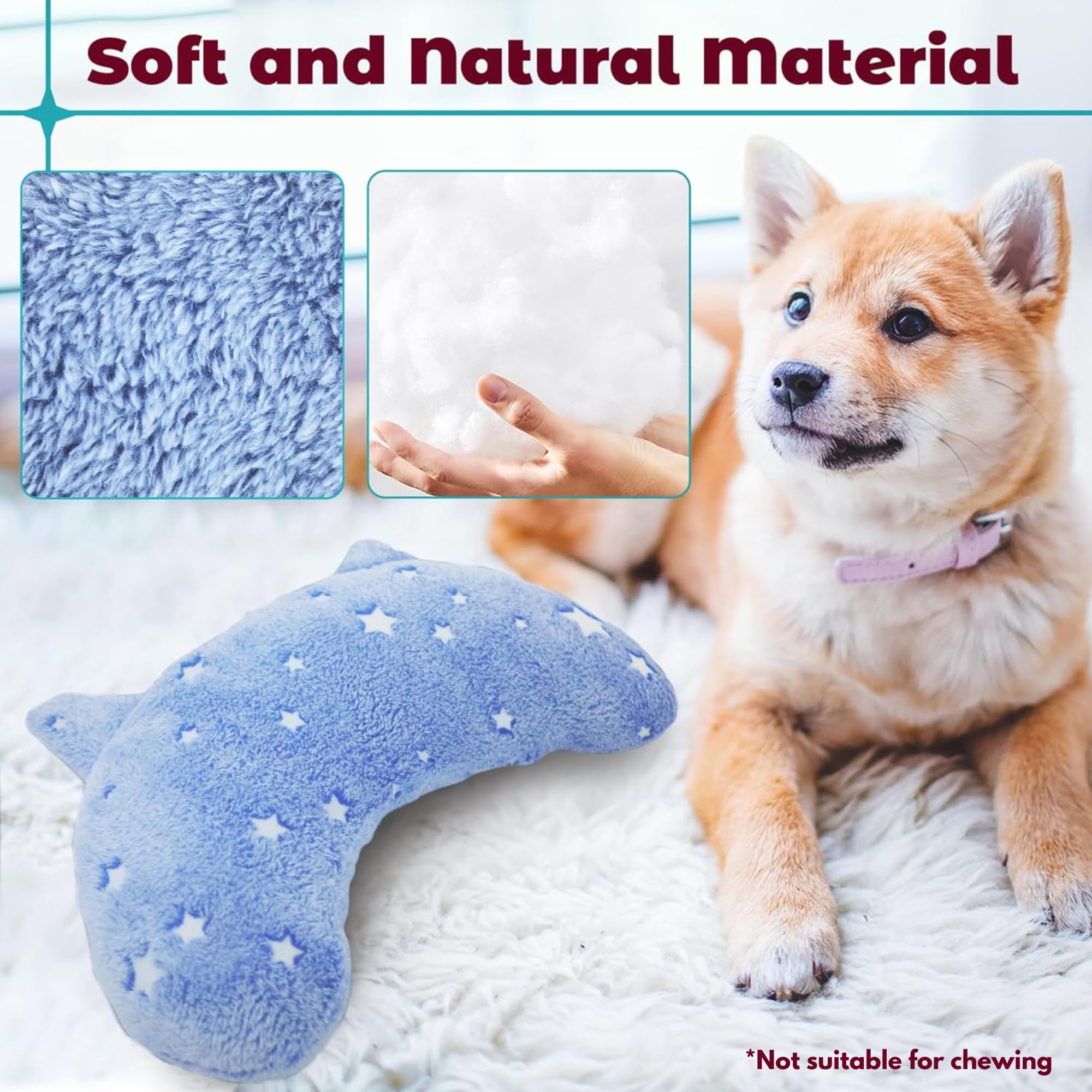 POMESEA Dog Calming Pillow, Dog Neck Pillow Soft Fluffy Pet Calming Toy Half Donut Cuddler, U-Shaped Pillow for Pet, Joint Relief Sleeping Improve (Large, Gray)