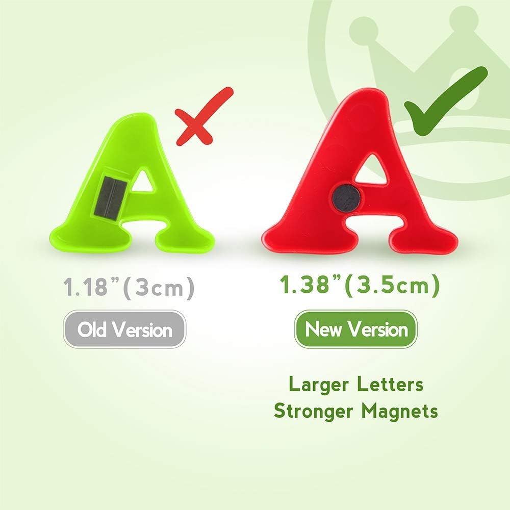 Coogam Magnetic Letters Numbers Alphabet Fridge Magnets Colorful Plastic ABC 123 Educational Toy Set Preschool Learning Spelling Counting Uppercase Lowercase Math for 3 4 5 Years Kid(78 Pcs)