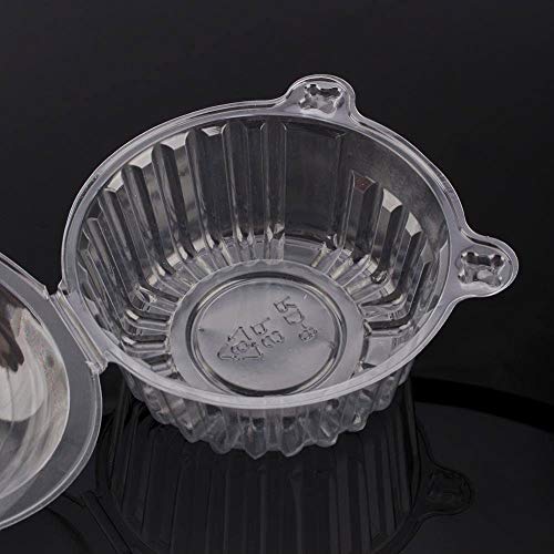 Individual Cupcake Container, 400Pcs Single Cupcake Muffin Dome Holders Plastic Cupcake Box Dome Pod, 17.7 x 9.4 x 4.3 inch