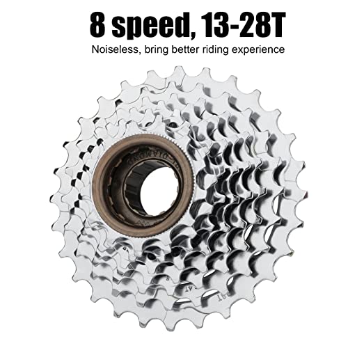 8 Speed 13‑28t Threaded Flywheel Bicycle Freewheel Sliver Steel for Mountain Bike
