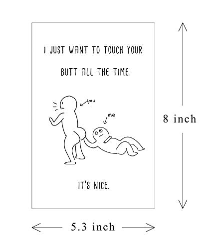 Maplelon Funny Touch Butt Love Card, Naughty BF GF Husband Wife Card, Cute Anniversary Card, Romantic Cardā¦