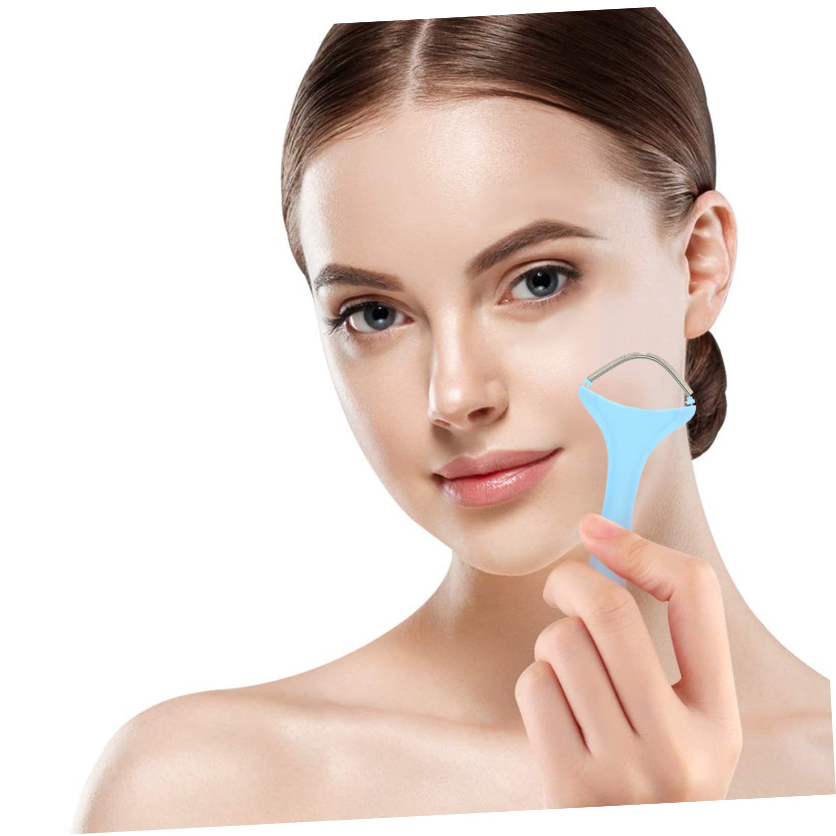 ADOCARN Hair Spring Threading Epilator Skincare Tool 2pcs Facial Hair Remover Miss Electric Thread Tool Upper Lip Threading Tool Epilator Threading Tool