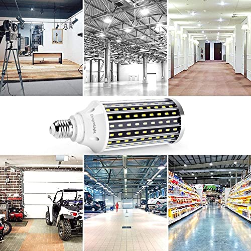 50W Super Bright LED Corn Light Bulbs(400 Watt Equivalent) - E26/E39 Mogul Base LED Bulbs - 6000K Daylight 5000 Lumens for Large Area Lighting [Twin Value Pack]