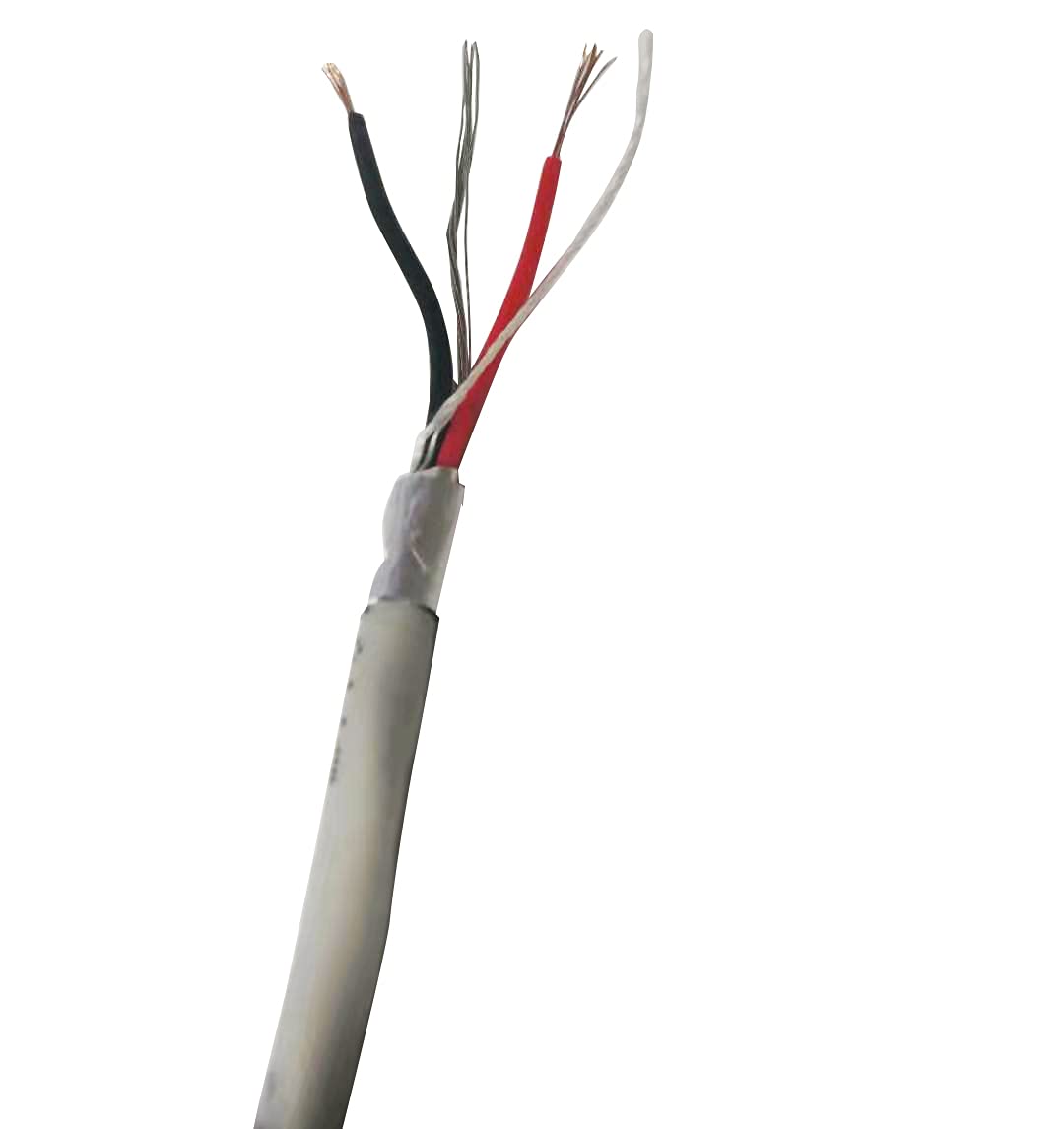 Shielded Alarm Control Cable, 22 AWG 2 Conductors (7 Strand) Riser Alarm Cable, 125ft, Full Copper, for Fire/Sound/Security Burglar Station Wire Security by InstallerCCTV