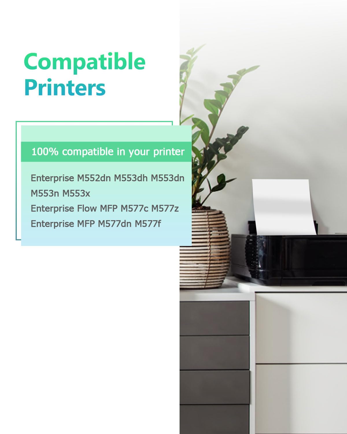 508A Toner Cartridge Compatible Replacement for HP 508X CF360A for Enterprise M552dn M553dh M553dn M553n M553x Flow MFP M577c M577z M577dn M577f Printer (2 Black)