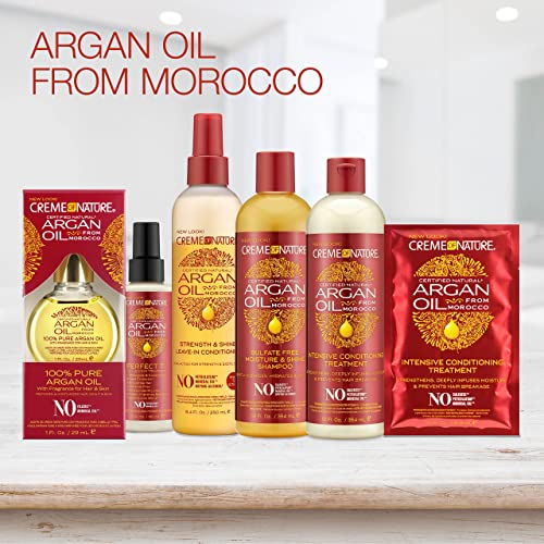 Creme of Nature, Argan Oil Leave In Conditioner, Detangling and Conditioning Formula for Normal Hair 8.45 Fl Oz