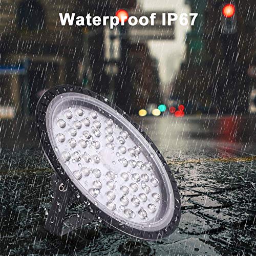 UFO LED High Bay Light, 6000-6500K, IP54, Waterproof Dust Proof, Warehouse LED Lights High Bay Lighting for Garage, Factory, Gymnasium, Basement, Parking(Newest Design )… (200W) (5 pcs)