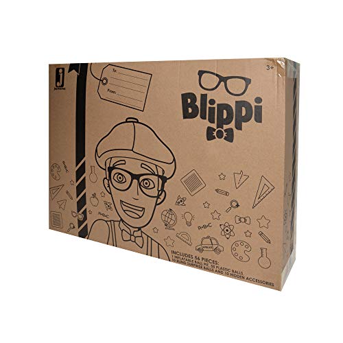 Blippi Ball Pit Mystery Adventure, Featuring Portable Indoor/Outdoor Inflatable Ball Pit, 35 Plastic Balls, 10 Surprise Balls with 10 Accessories - Educational Toys for Kids - Amazon Exclusive