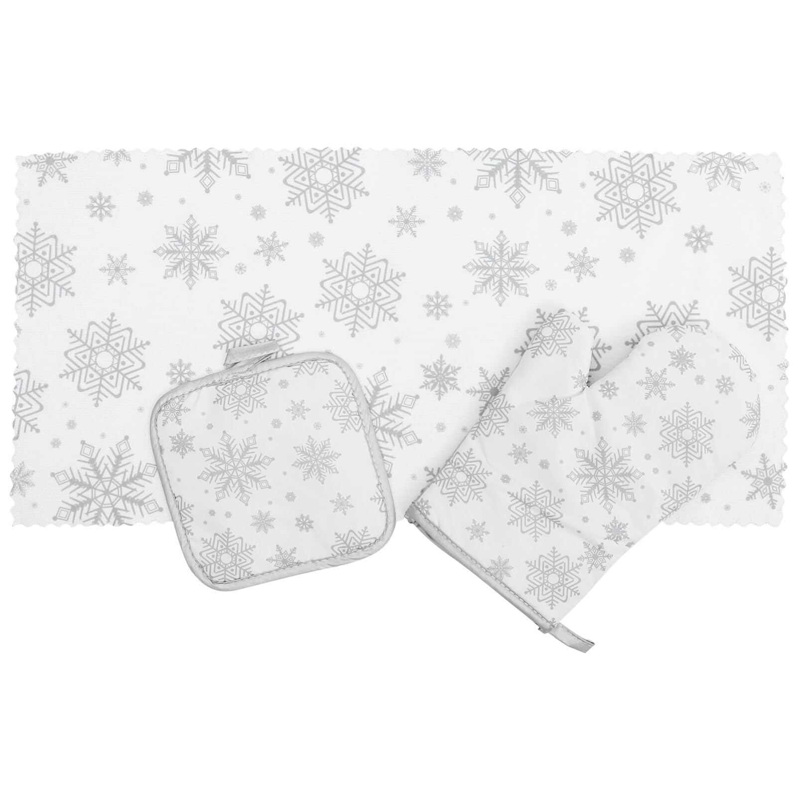 ABOOFAN 1 Set Microwave Glove Xmas Coasters Cooking Mittens Heat Insulated Gloves Mitts for Cooking Thickened Mittens Oven Mitts for Kitchen Hot Mitts Towels Resistance Polyester Christmas