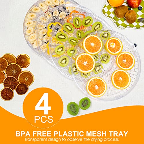 Adiding Food Dehydrator Machine, Dehydrator with 4 BPA Free Trays, Digital Timer & Temperature Control, 350W Food Dryer for Fruit Vegetable Meat Beef Jerky Herbs Pet Treats