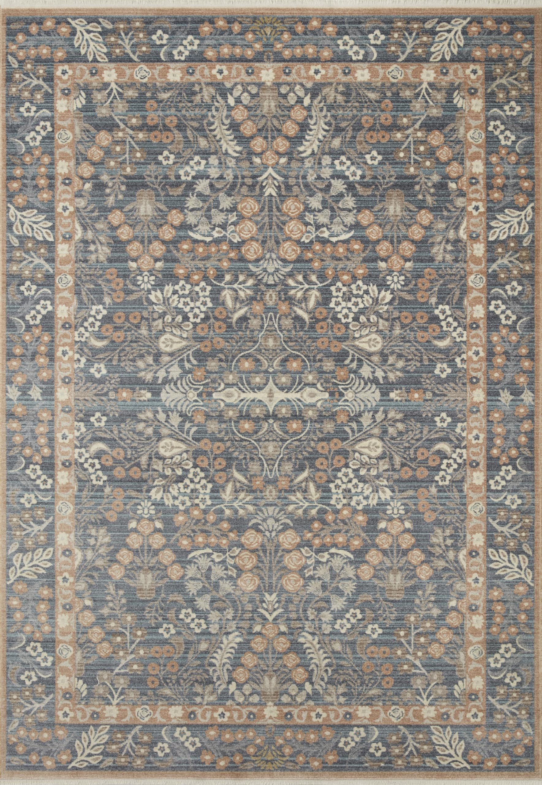 Loloi Rifle Paper Co Holland Navy 3'-7" x 5'-1" Accent Rug