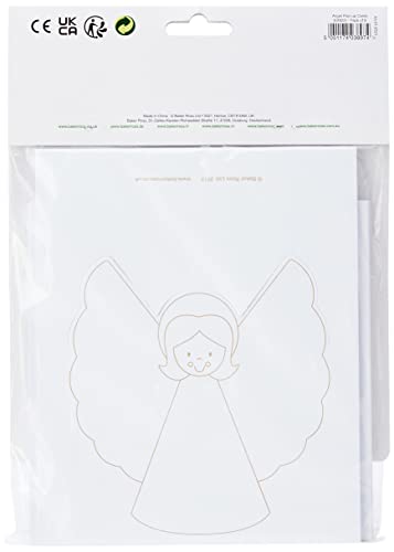 Baker Ross EX822 Christmas Angel Pop Up Cards - Pack of 8, for Children to Make and Embellish This Festive Season