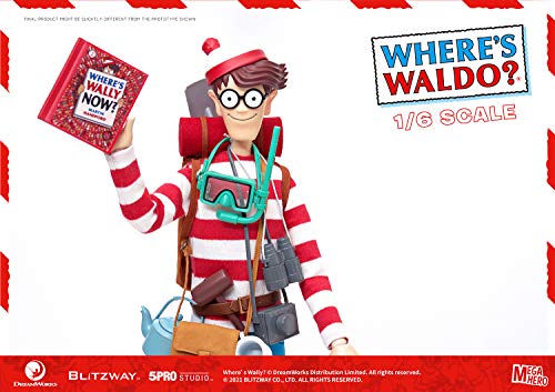 Blitzway - Where's Waldo? - Waldo 1/6th Scale Action Figure, 5Pro Studio MEGAHERO Series