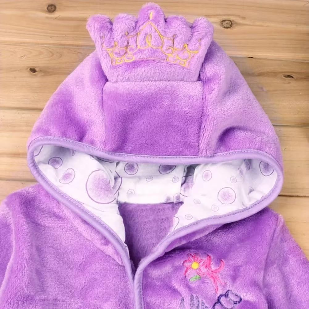 JUNG KOOK Toddler Baby Boys Girls Cartoon Bathrobe Cape Beach Towel Hoodie Robe Night-Robe