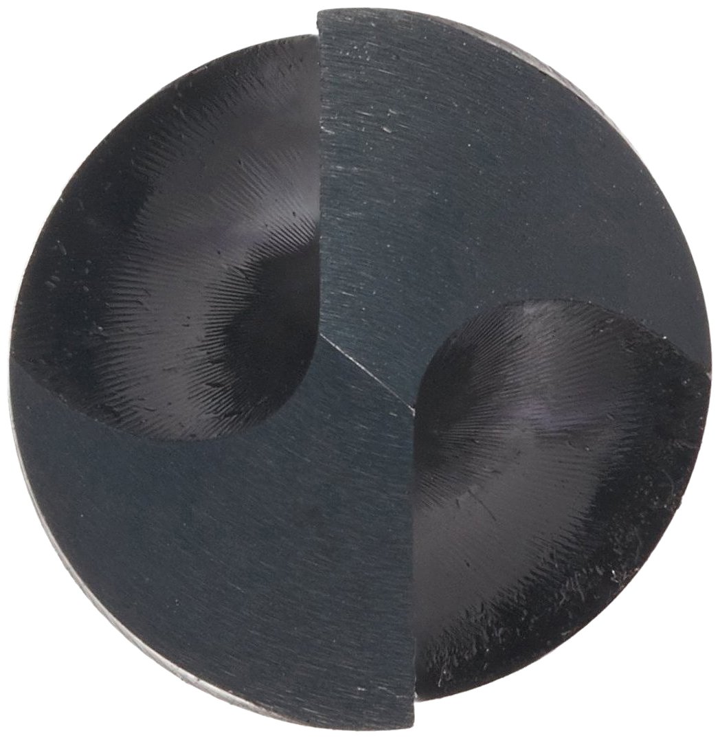 Chicago Latrobe 157 High-Speed Steel Short Length Drill Bit, Black Oxide Finish, Round Shank, 118 Degree Conventional Point, 9/16" Size (Pack of 1)