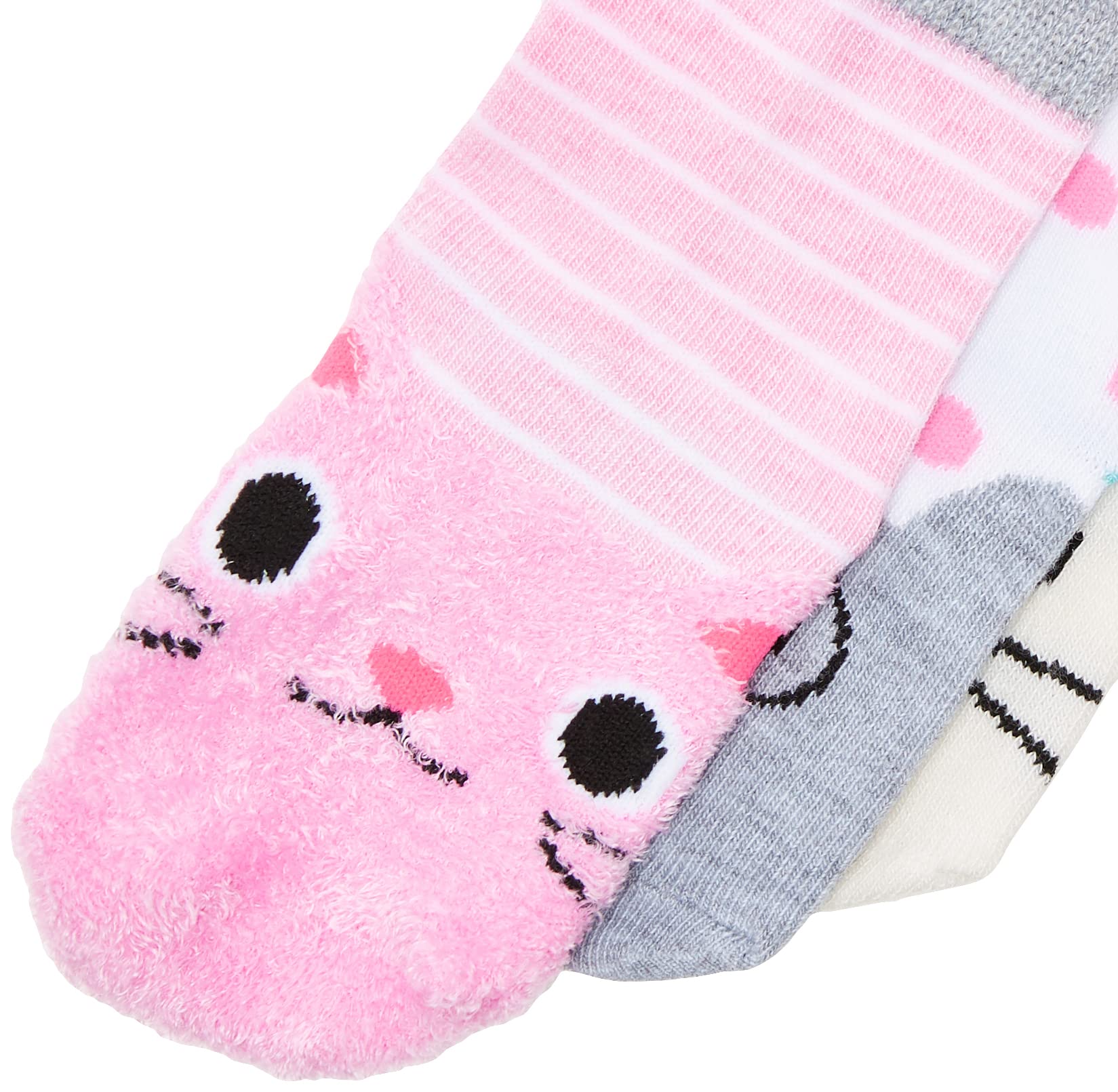 CHEROKEE girls Cherokee 10 Pack Crew Casual Sock, Assorted Pastel Critters, 2-4T US