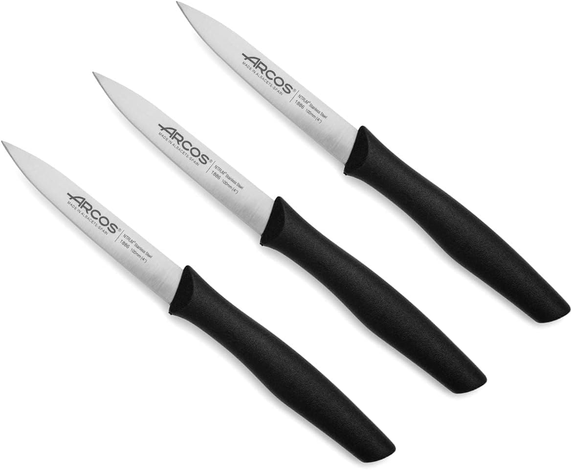 ARCOS Kitchen Knife 6 Inch Nitrum Stainless Steel. 160 mm Blade. Professional Utilty Knife.Professional Kitchen Knife. Ergonomic Polyoxymethylene POM Handle. Series Kyoto. Color Black