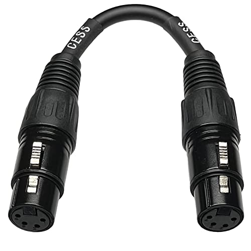 CESS-245-4i Balanced 4-Pin XLR Female to Female, Headphone Audio Coupling/Gender Change Cable, Single (4 Inches)
