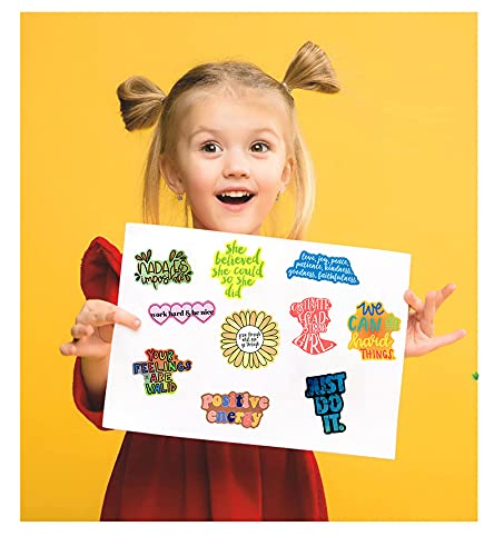 50PCS Inspirational Positive Sticker Inspirational Word Phrase Sticker Kettle Notebook Stationery Refrigerator Diary Boy Girl Vinyl Decal