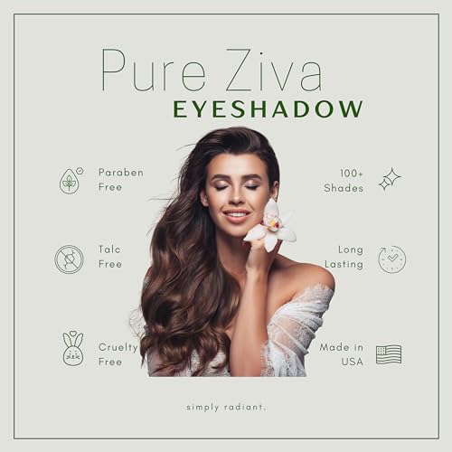 Pure Ziva Khaki Grey Dark Green Sage Thyme Forest Fern Matte Opaque Pressed Powder Single Vegan Eyeshadow; Talc, Paraben & Cruelty Free