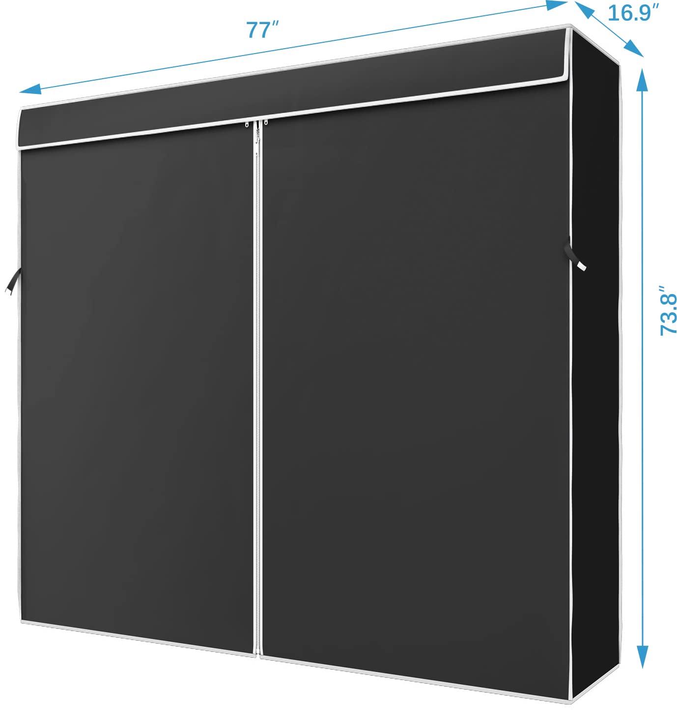 VIPEK Cover ONLY for V40/V40S/V40S i1/V40 Pro Garment Rack, Dustproof Oxford Fabric Clothing Rack Cover with Zipper, 77" L X 16.9" W X 73.8" H, Black