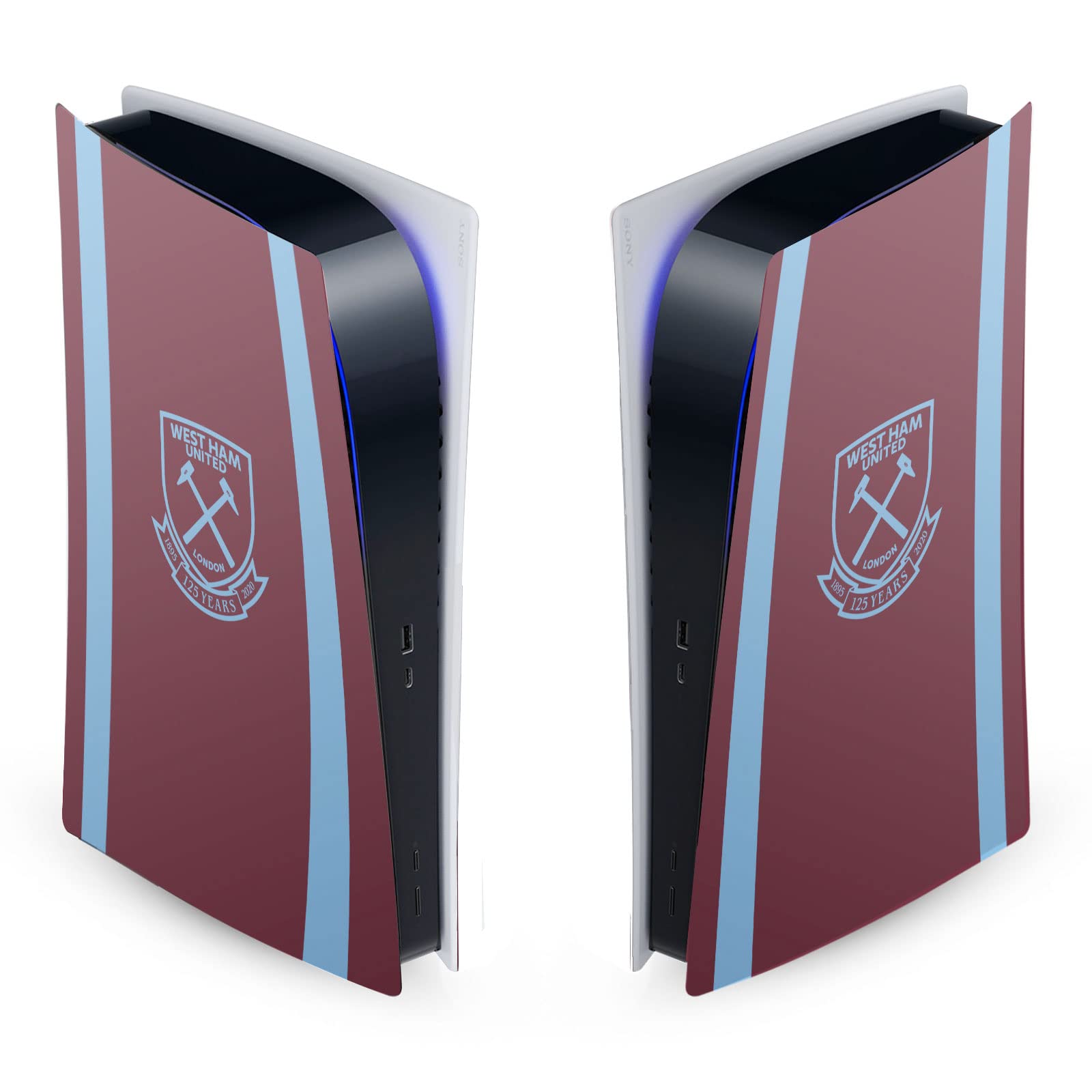 Head Case Designs Officially Licensed West Ham United FC Jersey 2020/21 Home Kit Vinyl Faceplate Sticker Gaming Skin Decal Cover Compatible With Sony PlayStation 5 PS5 Digital Edition Console