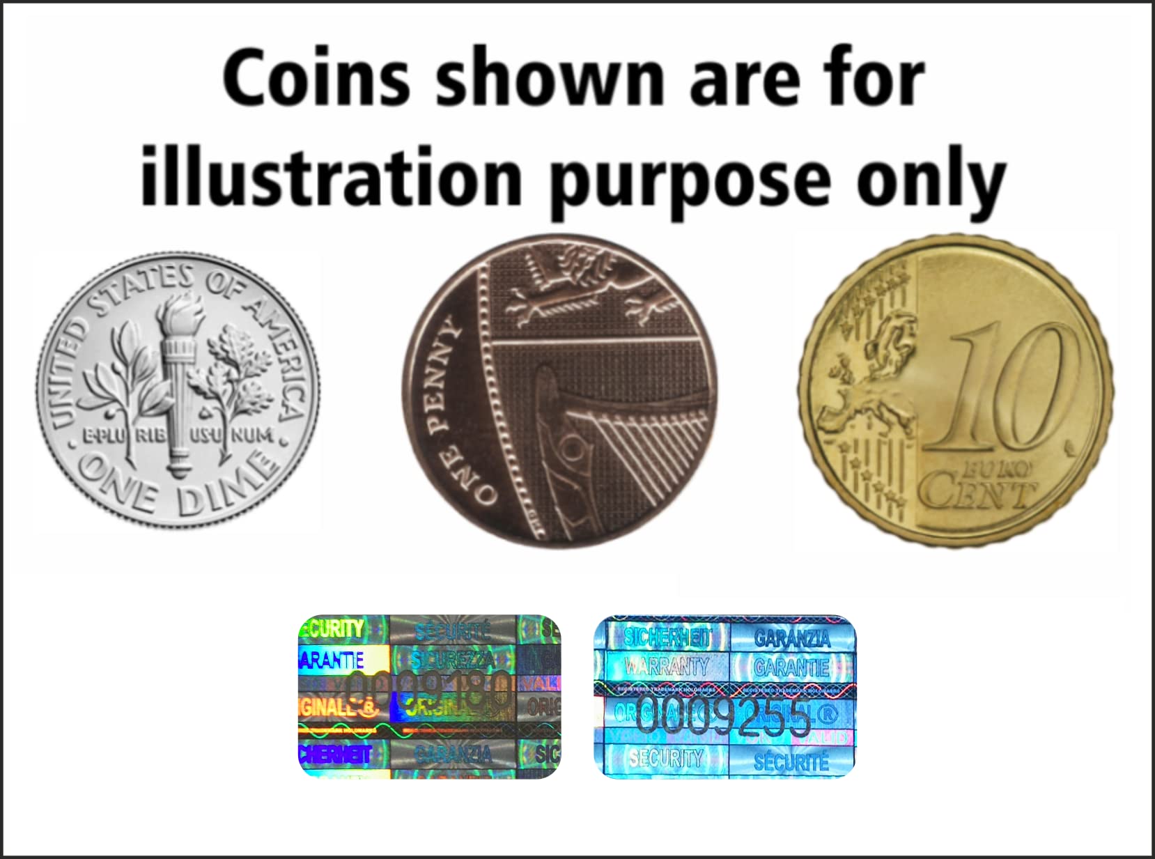 Holomarks 200 pcs Hologram Labels with Serial Numbers, Warranty Stickers Seals .63 x .39 inch