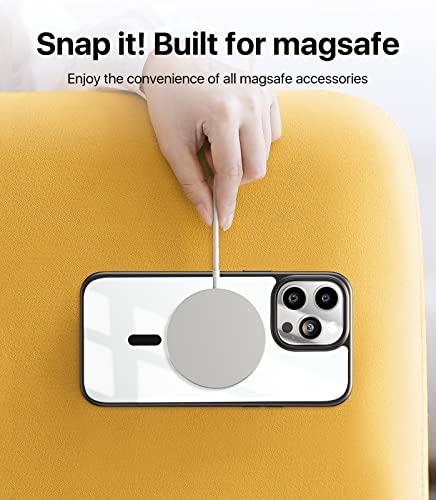andobil Designed for iPhone 14 Pro Case - Compatible with Magsafe - 360° Rotatable Ring Stand - Shockproof Kickstand Slim Thin Phone Case for iPhone 14 Pro - [2023 EasyRelax Series] - Clear