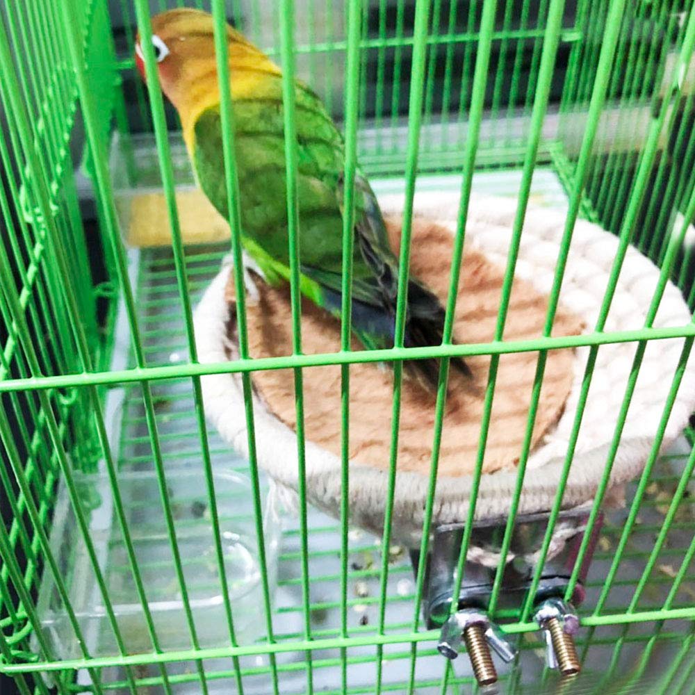 kathson Hemp Rope Weave Bird Breeding Nest Bed for Parakeet Cockatiel Canary Lovebird and Small Parrot Cage Hatching Nesting Box
