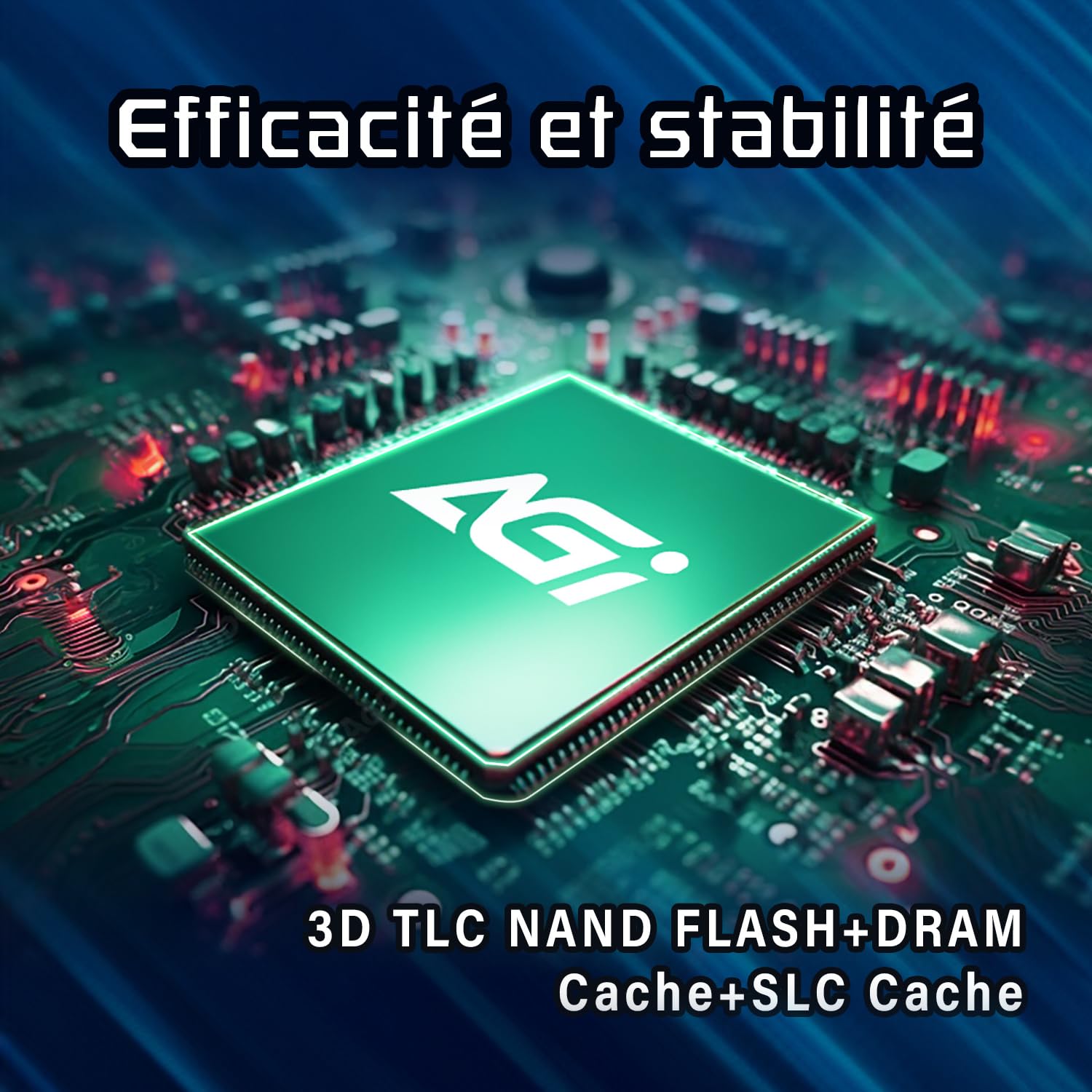 AGI 2TB AI218 Internal SSD, DRAM Cache PCIe NVMe M.2 Gen3x4, 3D TLC NAND Flash Internal Solid State Drive SSD with Heat Sink (R/W Speed up to 3500/3100 MBs)