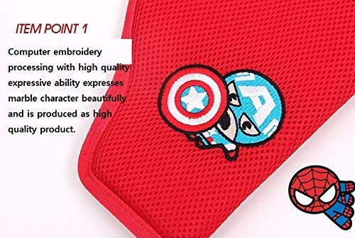 Marble Hero Kids Car Seat Safety Belt Cover, 1P, Spider Man Black#