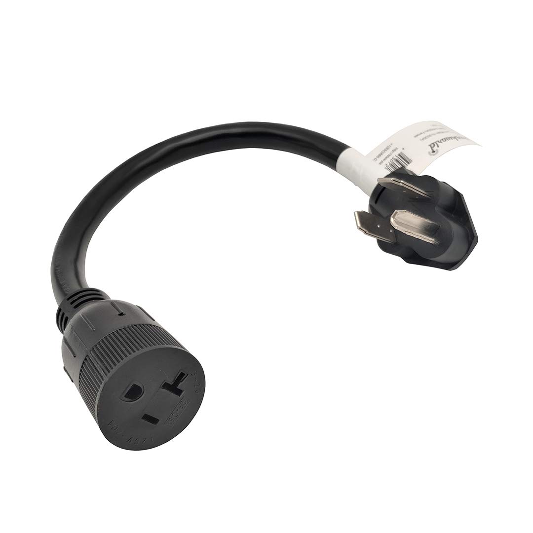 Parkworld 886344 Dryer 10-30 Plug Male to Household 5-15 (Generator 5-20) Receptacle Female Adapter Cord (ONLY Output 250 Volt)