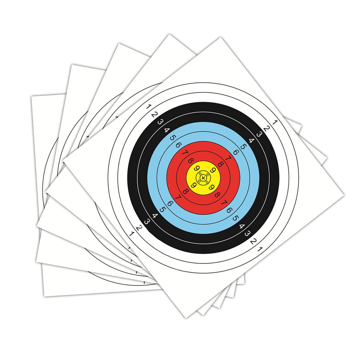 30pcs Targets Multi-Bullseye Shooting Target Longbow Targets Bullseye Archery Shooting Paper Targets Shooting Training Paper Archery Accessories