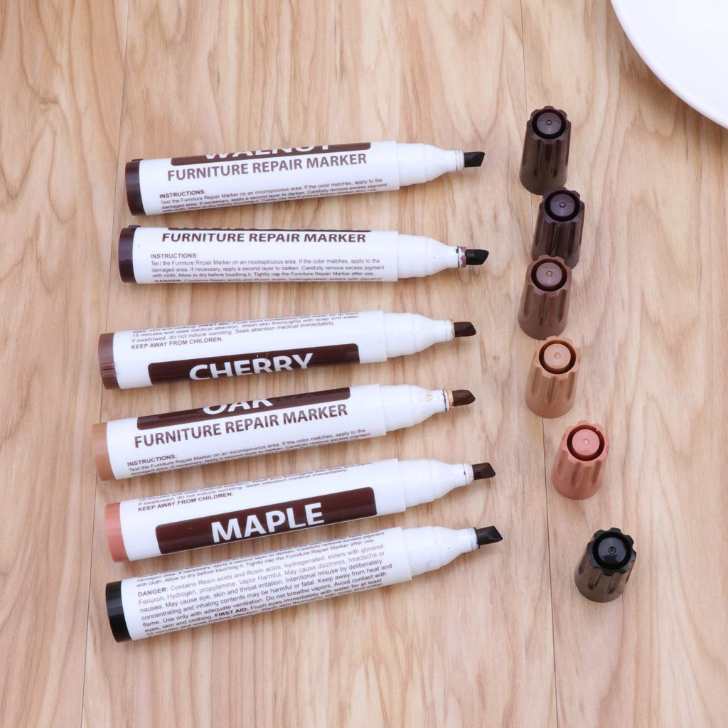 Youngy Furniture Repair Wood Cabinet Floor Touch Up Markers Scratch Filler Remover - Oak