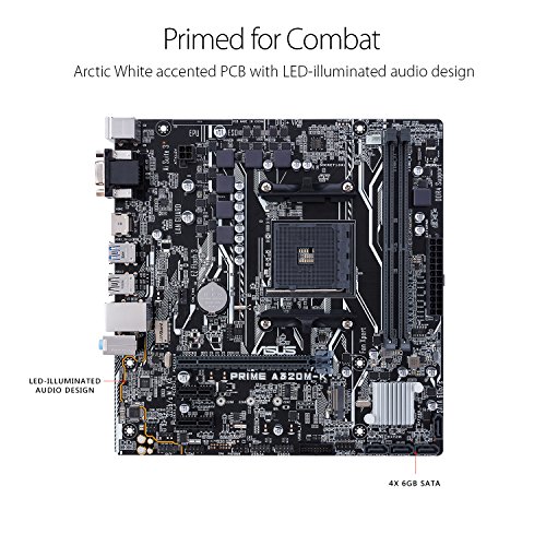 ASUS PRIME A320M-K AMD Ryzen AM4 DDR4 HDMI VGA M.2 USB 3.1 Micro-ATX Motherboard