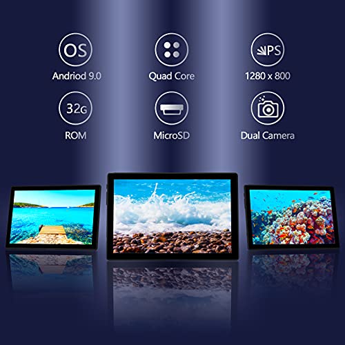 Android Tablet 10 Inch, Octa-Core, 5G WiFi Andriod OS Tablets with 5MP+13MP Dual Camera, 2GB+32GB Storage, 128GB Expand, Support Wireless Keyboard and Mouse, GPS, Bluetooth 5.0, FM (Black)