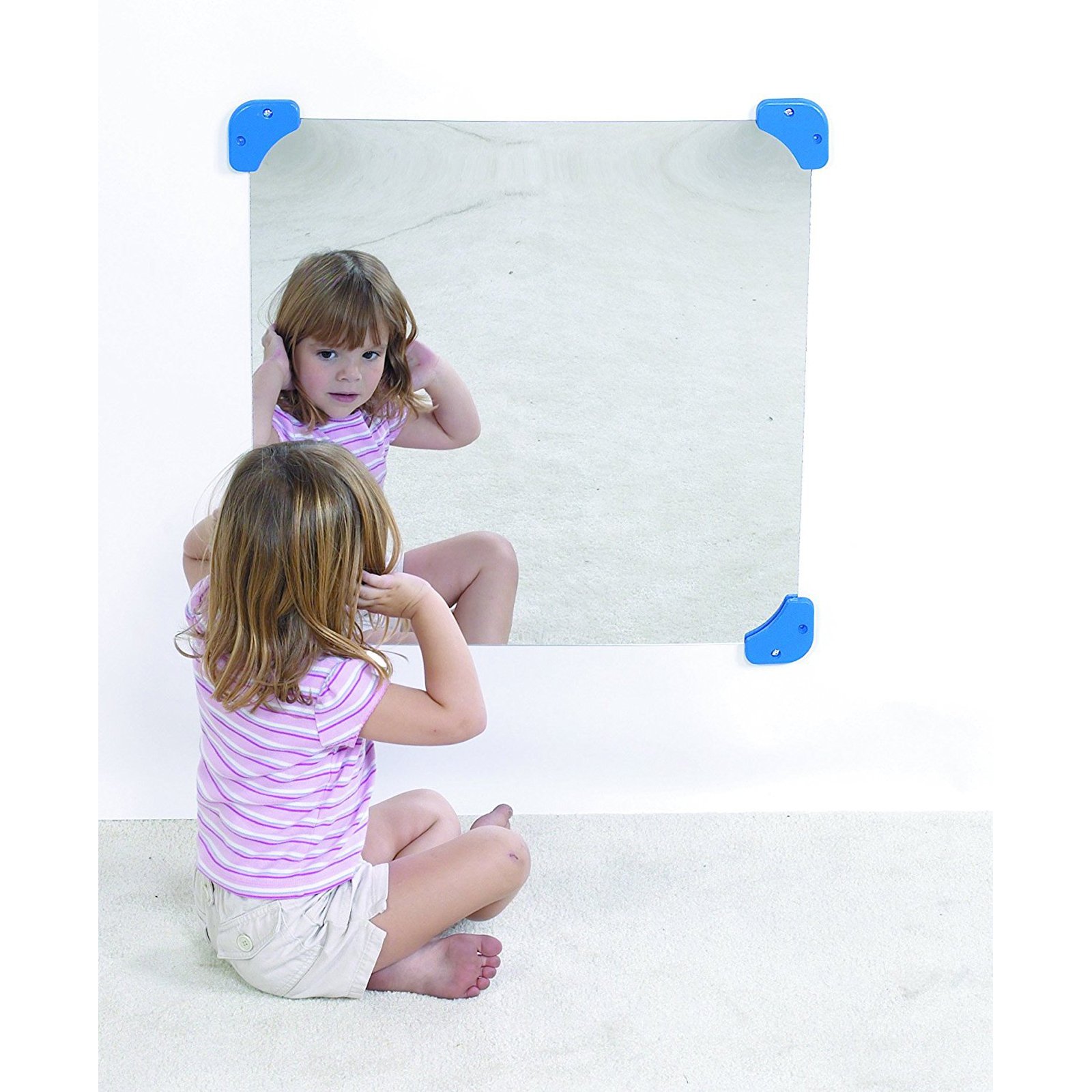 Children's Factory CF-332131-A1 Square Mirror, Primary, 24" Width, 24" Length