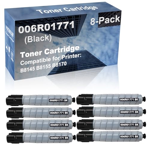 8-Pack Compatible High Capacity 006R01771 Imaging Toner Cartridge use for B8145 B8155 B8170 Printer (Black)