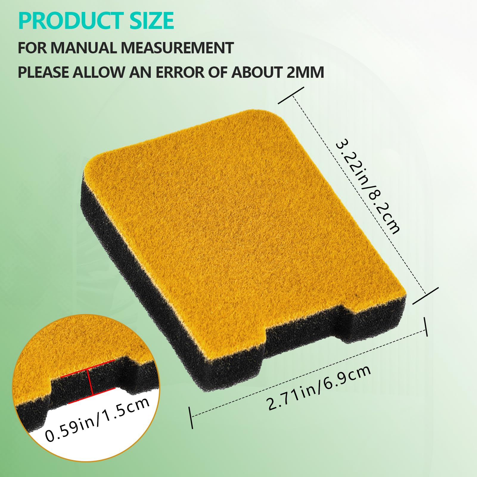 531004430 Air Filter for Husqvarna 145BT 155BT 145BF 155BF Blowers 110132179 531004430 (2PCS )