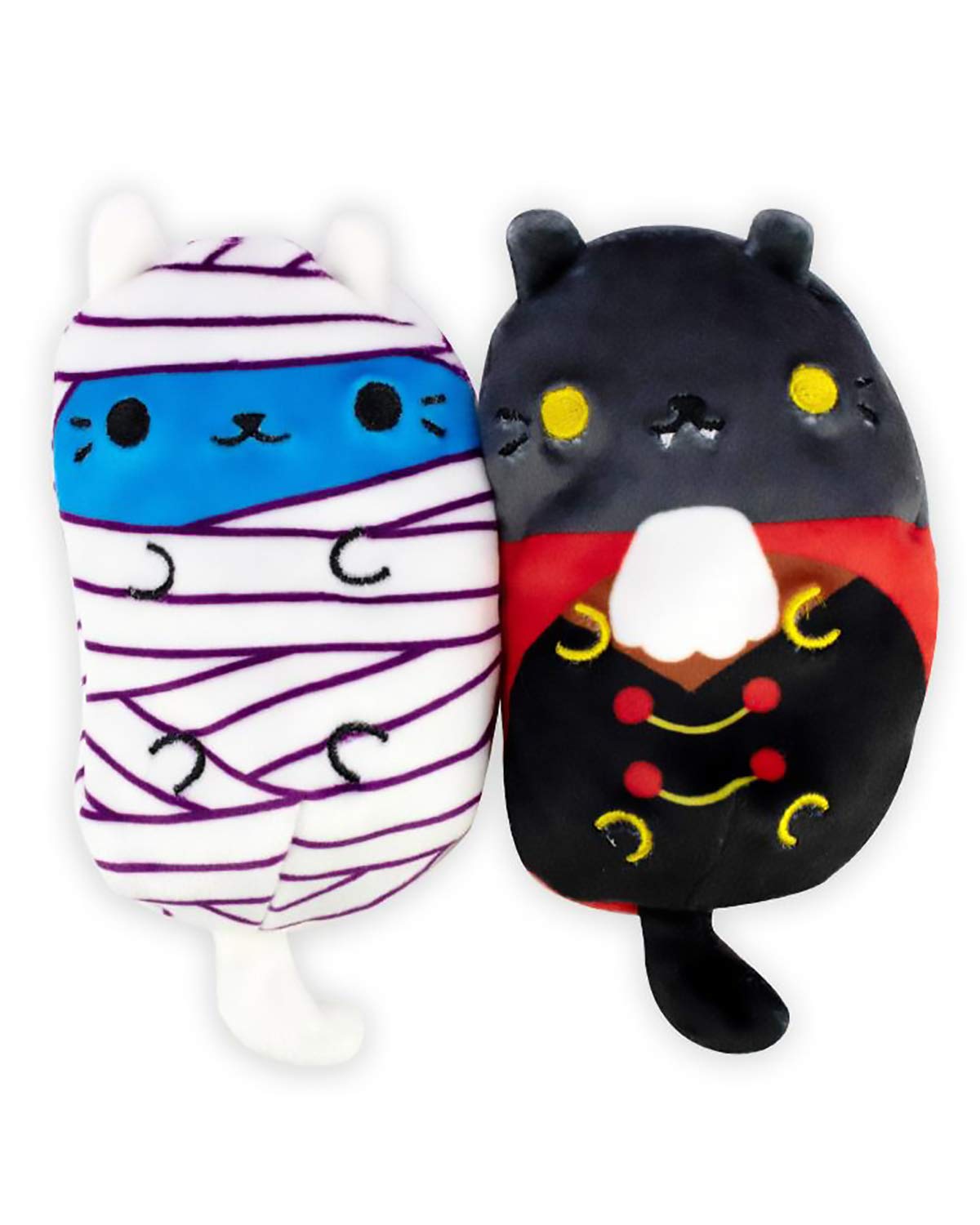 Cats vs Pickles - Scary Collection #2 - Catzilla, Count Catula, Coder Cat, & Skully - 4-Pack - 4" Cute Cuddly Collectible Bean Plush Toy - are You Team Cat or Team Pickle? Collect Them All!